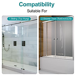 VYH M6219 Sliding Shower Door Bottom Guide for Sliding Shower Door (Top Hung) Shower Door Guide, 1/2 in Channels for Glass Shower Door Plastic Guide M6219（1 Pack