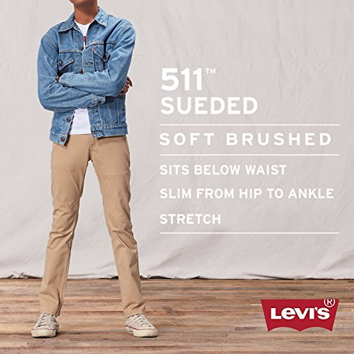Levi's Boys' Little 511 Slim Fit Uniform Pants, Dress Blues, 5