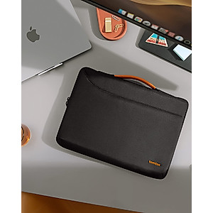 tomtoc 360 Protective Laptop Carrying Case for M3 MacBook Pro 14-inch A2918 A2992 M2/M1 Pro/Max 2023-2021, 12.9-inch iPad Pro 3rd-6th Gen with Magic Keyboard Folio, Water-Resistant Accessory Sleeve