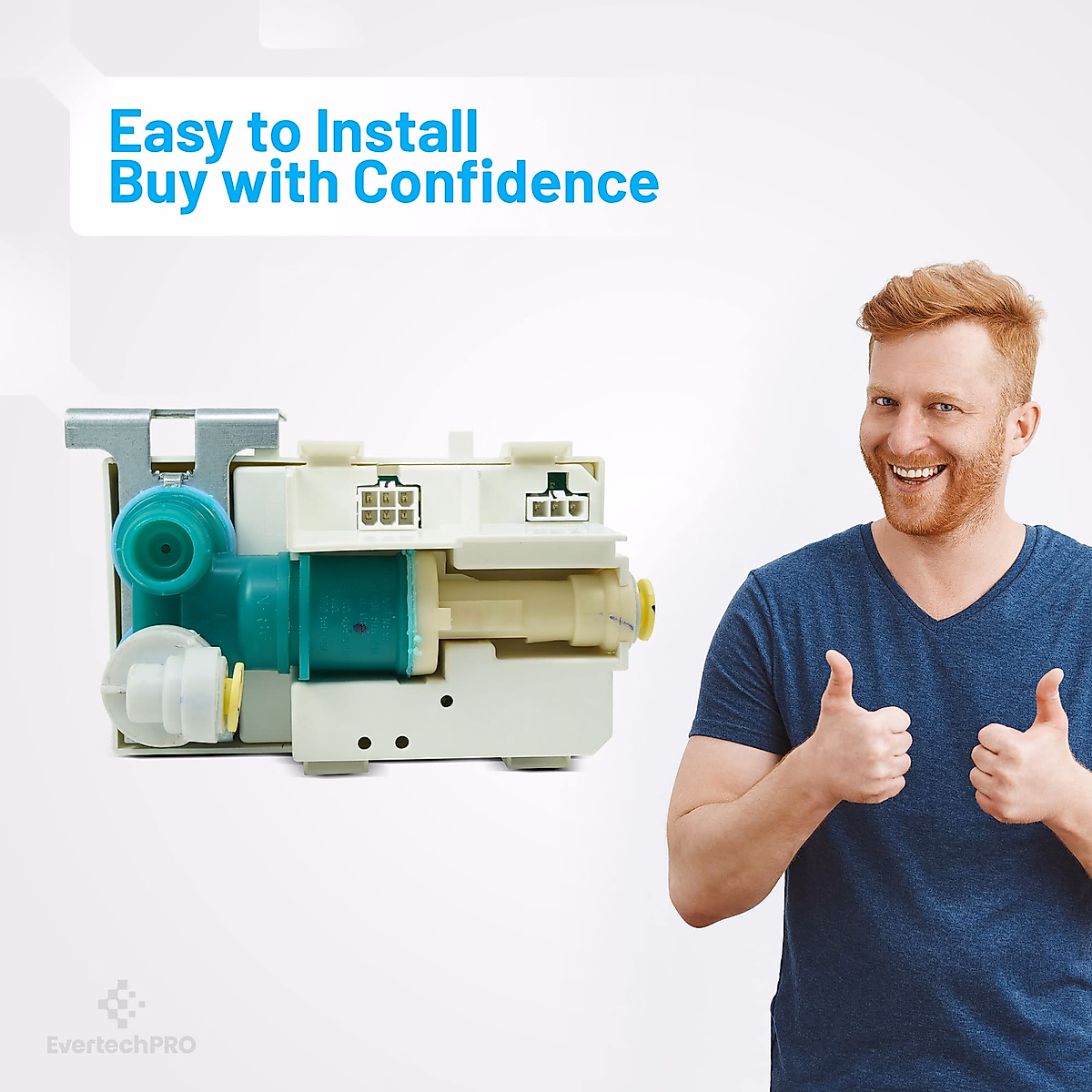 EvertechPRO W10217917 Valve Replacement for Whirlpool Ice Machine W10159841 2313741 1469050 AH2342262