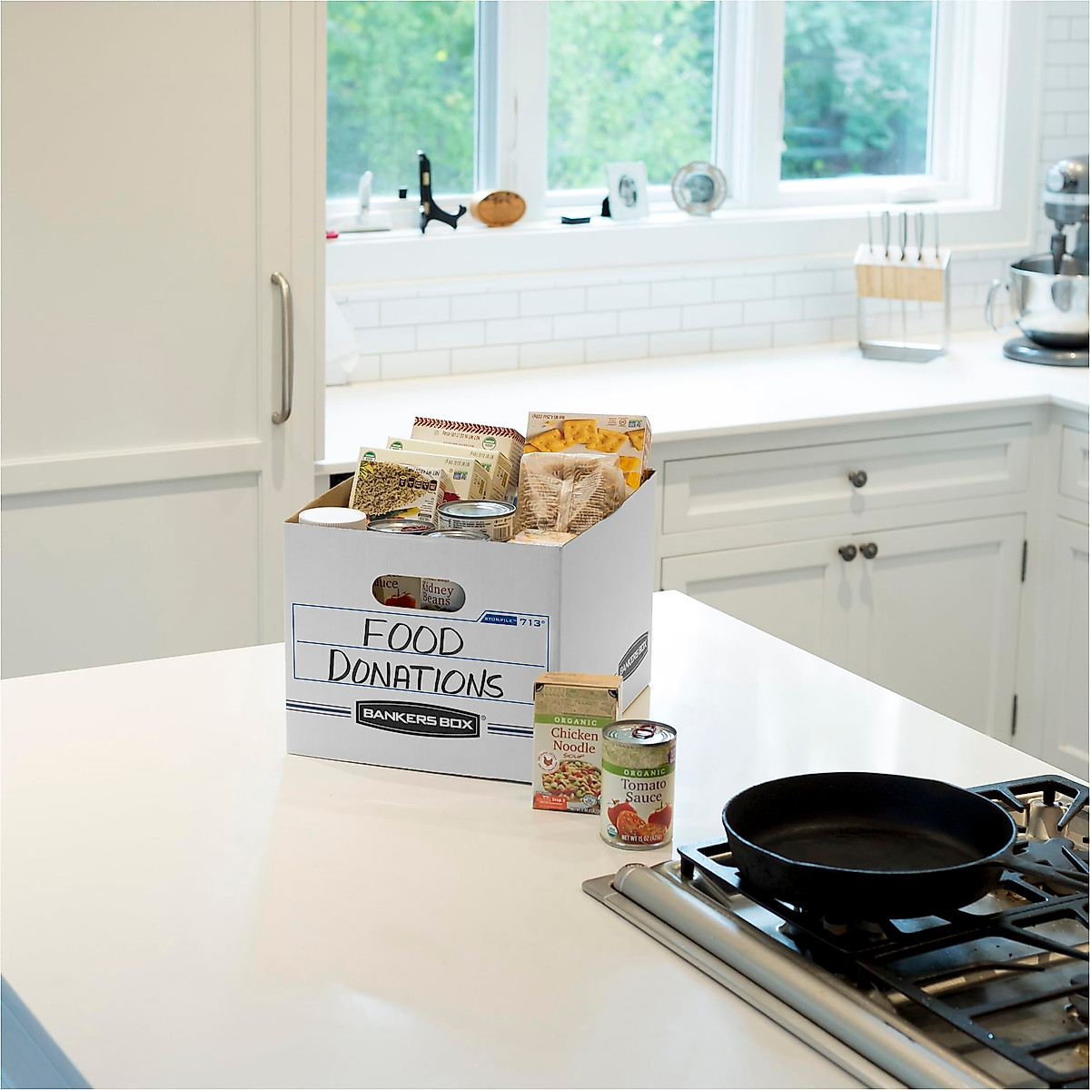 Bankers Box STOR/File Storage Boxes, Standard Set-Up, Lift-Off Lid, Letter/Legal, Case of 30 (0071304) , white