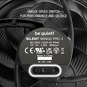 be quiet! Silent Wings Pro 4 120mm PWM 3000 RPM Premium Low Noise Cooling Fan | 4-Pin | BL098