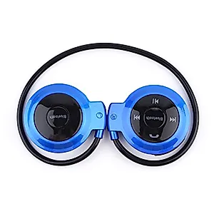 WONFAST® MINI-503 Wireless Bluetooth Music Stereo Universal Headset Headphone for Cell Phone Smartphones Outdoor Driving Biking (Blue)