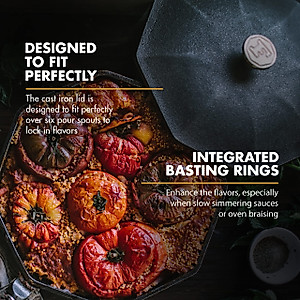 FINEX 10" Cast Iron Skillet Lid with Brass Handle, Modern Heirloom, Handcrafted in the USA, Pre-seasoned with Organic Flaxseed Oil