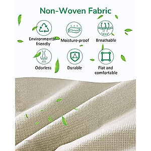 ULG 1-Pack Over Door Organizer with 5 Large Pockets 10 Mesh Side Pockets, 44 lbs Weight Capacity Hanging Storage Organizer with Clear Window for Bedroom Bathroom Kitchen, RV, Camper, Beige