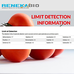 Pesticide Test Strips by RenekaBio, Food Pesticide Testers, Fruit Pesticide Test Kit, Pesticide Testing Equipment, Home Use Science Fair Projects Vegetables Fruits Marijuana 20 Test