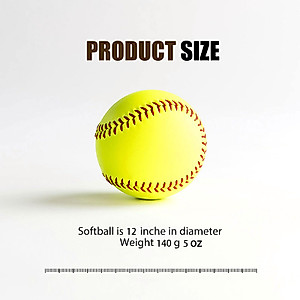 Baisidiwei Practice Softballs Size 12 Inch Softballs. Fastpitch Softballs, Official 12 inch Size and Weight