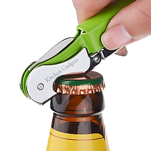 Wine Opener Waiters Corkscrew by Kitchen Gadgets - 3 Pack - 3in1 Multitool: Double Hinged Corkscrew + Foil Cutter Knife + Cap Opener - Easy One Hand Operation - Professional Durable Metal Design