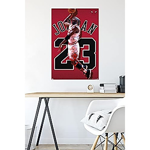 Trends International Michael Jordan - Jersey Wall Poster, 22.375" x 34", Unframed Version
