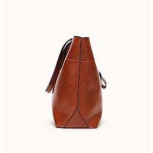 LiGooLif Vintage PU Leather Tote Shoulder Bag for Women Satchel Handbag with Top Handles