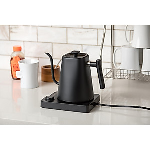 KETTLE & BLOOM Electric Gooseneck Kettle - 1 Liter, Black - Temperature Control Coffee & Tea Kettle - Perfect Pour Over, Gooseneck Electric Kettle for Precise Brewing