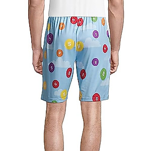 Skittles Candy in The Clouds Sky Blue Men's Lounge Pajama Shorts (X-Large)