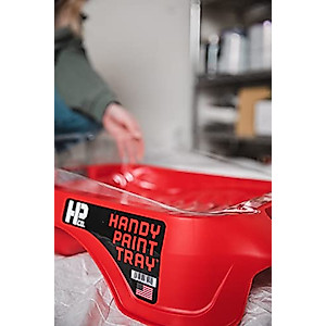 Handy Paint Tray, Deep-Well Design Holds Up to a Gallon of Paint or Stain, Sturdy Handles on Both Ends, Integrated Magnetic Brush Holder
