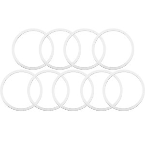 Zonon 9 Pieces Replacement Gasket Compatible with Wide Mouth Bottle Flip Lid Cap Silicone Replacement Gasket Seals 2 Inch Inner Diameter