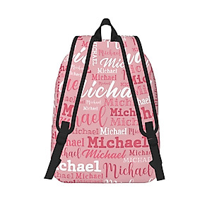 sewbuapo Custom Backpack with Name, Personalized Nmae School Backpack for Boys Girls, Customized 17Inch Student Bookbag with Lunch Bag Pencil Case for Travel, Work and School