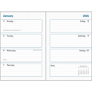 2021 Weekly To-Go 5x8 Wire-o Succulents Plastic
