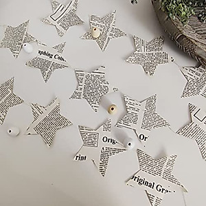 Star Paper Banner- Rural Nostalgic Star Garland, Baby's 1st Birthday Party Bunting, Winter Retro Theme Decoration For Boy Girl, Photo Background Wall Decor Favors
