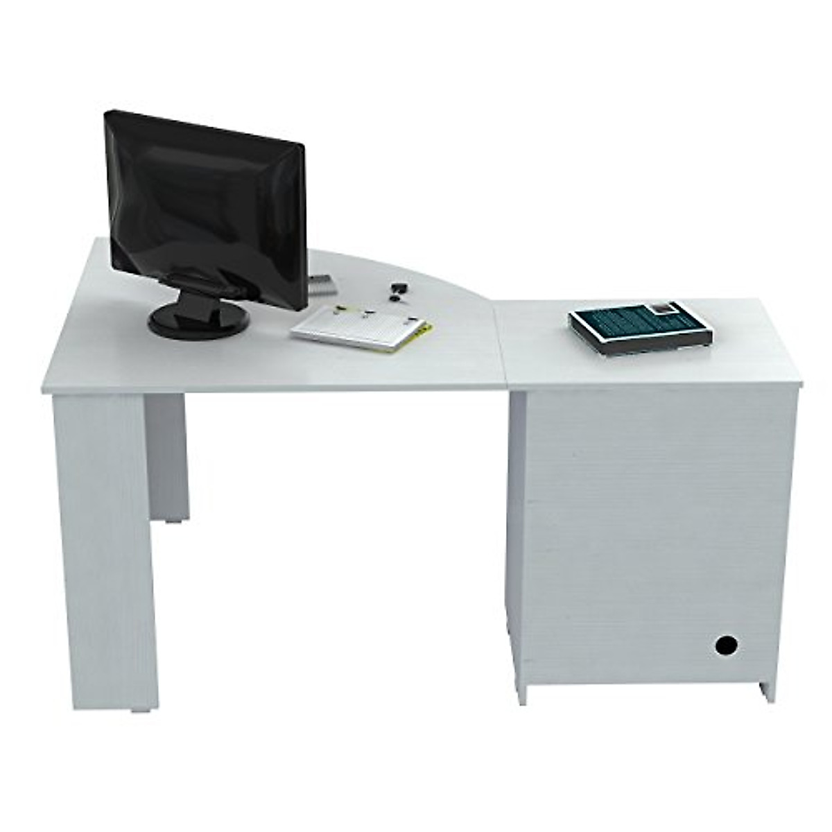 Inval ET-3415 Computer Desk, Washed Oak