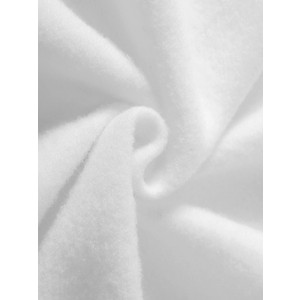 SHENHE Women's Slogan Letter Print Long Sleeve Hooded Sweatshirt Pullover Hoodie Tops White L