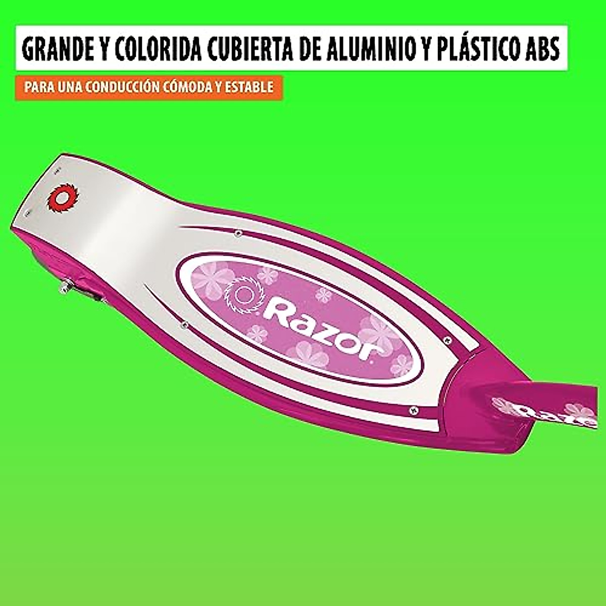 Razor E100 Electric Scooter for Kids Ages 8+ - 8" Pneumatic Front Tire, Hand-Operated Front Brake, Up to 10 mph and 40 min of Ride Time, For Riders up to 120 lbs