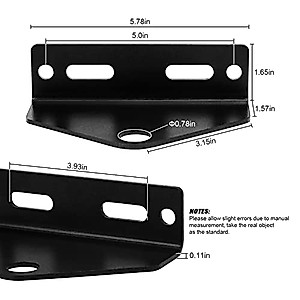 2 Pcs Lawn Mower Hitch, Heavy Duty Zero Turn Mower Trailer Hitch Universal Tractor Tow Hitch Hitch Adapter Bracket with 0.78” Pin Hole Strong Steel Trailer Hitch (2 Pcs)