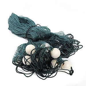 6.5 x 33 ft /10 x 65 ft Polyester Seines, 0.59 Mesh Fishing Gill Nets Beach Seine Drag Nets Fishing Equipment with PVC Foam Float Bobbers Lead Sinkers for Ponds, Creeks, Rivers