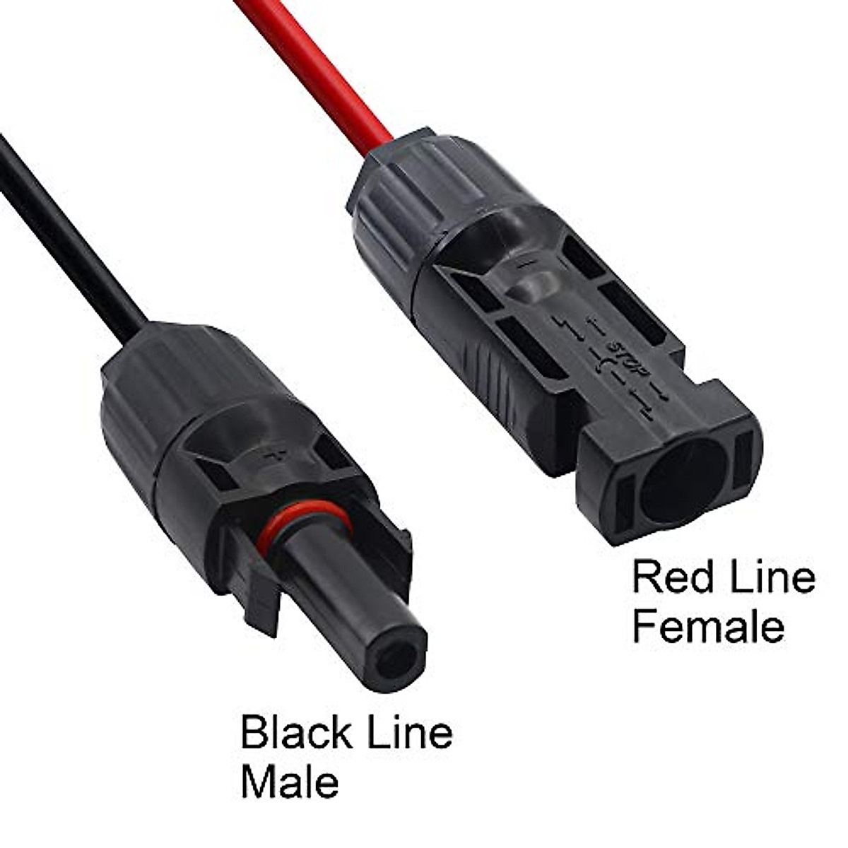 GINTOOYUN Solar Panel Connector to DC 8mm Adapter Cable, 16 AWG DC 8mm Converter Connect for Power Station Solar Generators