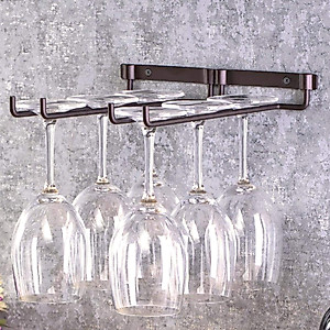 SUCIE Wine Glass Rack, Metal Glasses Storage Hanger Wine Glass Hanging Rack for Home for Kitchen for Hotel for Bar