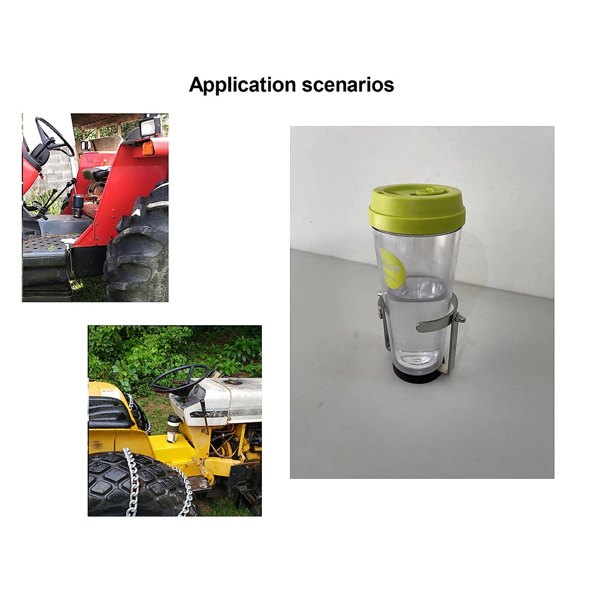 Universal Multidirectional Magnetic Cup Holder, Suitable for Placing All Kinds of Cups on Tractor, Lawnmower and Forklift, Horizontal Mounting Magnetic, Side Mounted Magnetic (1 Pack)