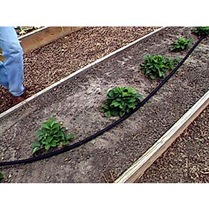 Rocky Mountain Goods Soaker Hose Flat (50’ Pack of 2) - Heavy Duty Double Layer Design - Saves 70% Water - Consistent Drip Throughout Hose - Leakproof Guarantee - Garden/Vegetable Safe