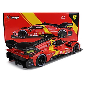 Bburago 2023 Ferrari 499P 3.0L Turbo V6 - Winner Le Mans in 1:18 Scale #18-16301