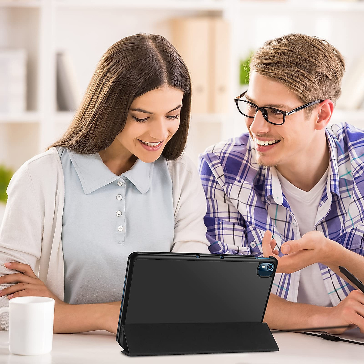 ProCase for Nokia T10 Tablet Case 8.0 Inch 2022, Trifold Slim Stand Cover Hard Shell Folio Lightweight Case Smart Cover for 8.0” Nokia Tablet T10 2022 Release -Black