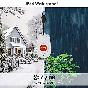 Caregiver Pager Wireless Life Alert Systems for Seniors IP55 Waterproof, Fall Alert Devices for Elderly, Panic Buttons with Necklace (2 call buttons + 3 receivers)