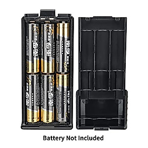 6xAA Battery Case Shell for Portable Baofeng UV-5R UV-5RA BF-F8HP UV-5R+,UV-5R+ Plus BF-F9 UV-5RTP Series Rechargeable Extended Baofeng Accessories Battery Two Way Transceiver Walkie Talkie