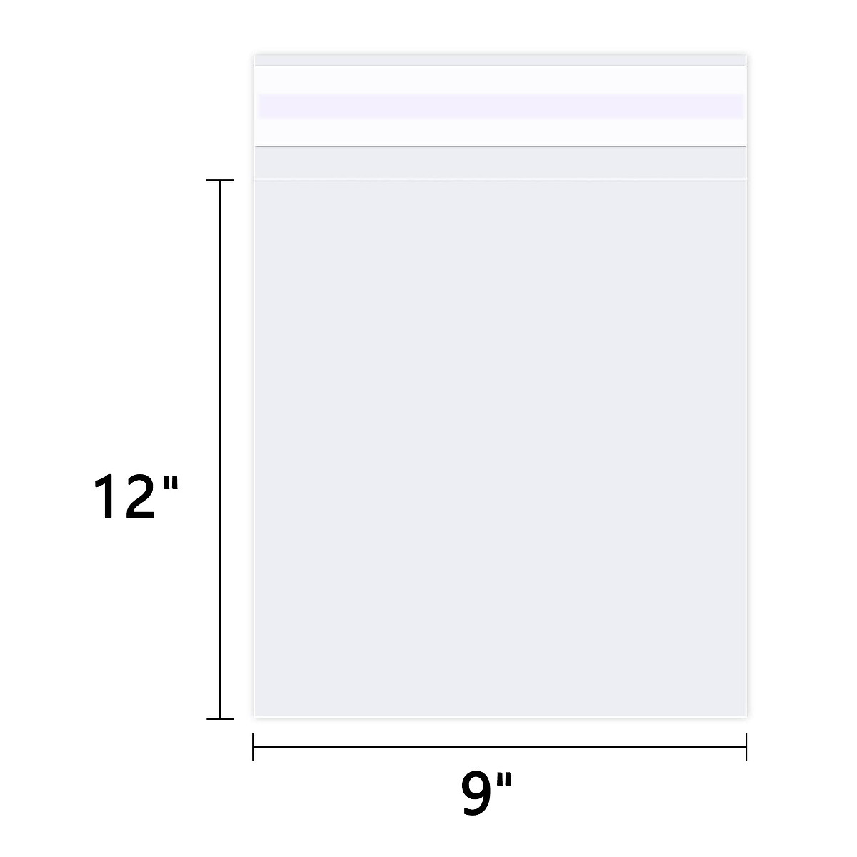 WEPOLY - 9" x 12" (200 Count) Clear Cellophane Bags - Self Sealing Cello Plastic Poly Bags- for A4, Lette Sized Documents, Maketing Mateials, Clothing