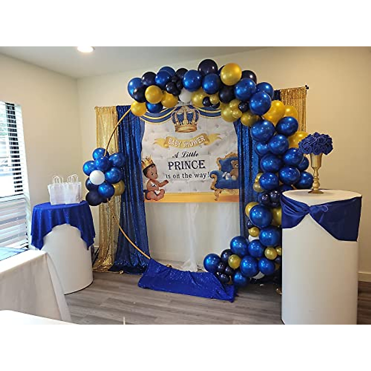 50 PCS Chrome Royal Blue Balloons 10 Inch Double-Layered Chrome Metallic Latex Balloons for Parties Decoration Wedding Supplies Graduation Decor Baby Shower Decorations (Chrome Royal Blue)