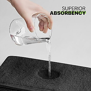 Magshion Extra Large Cotton Bath Sheet for Bathroom Adults Oversized Quick-Dry Bath Sheet Towel, Black