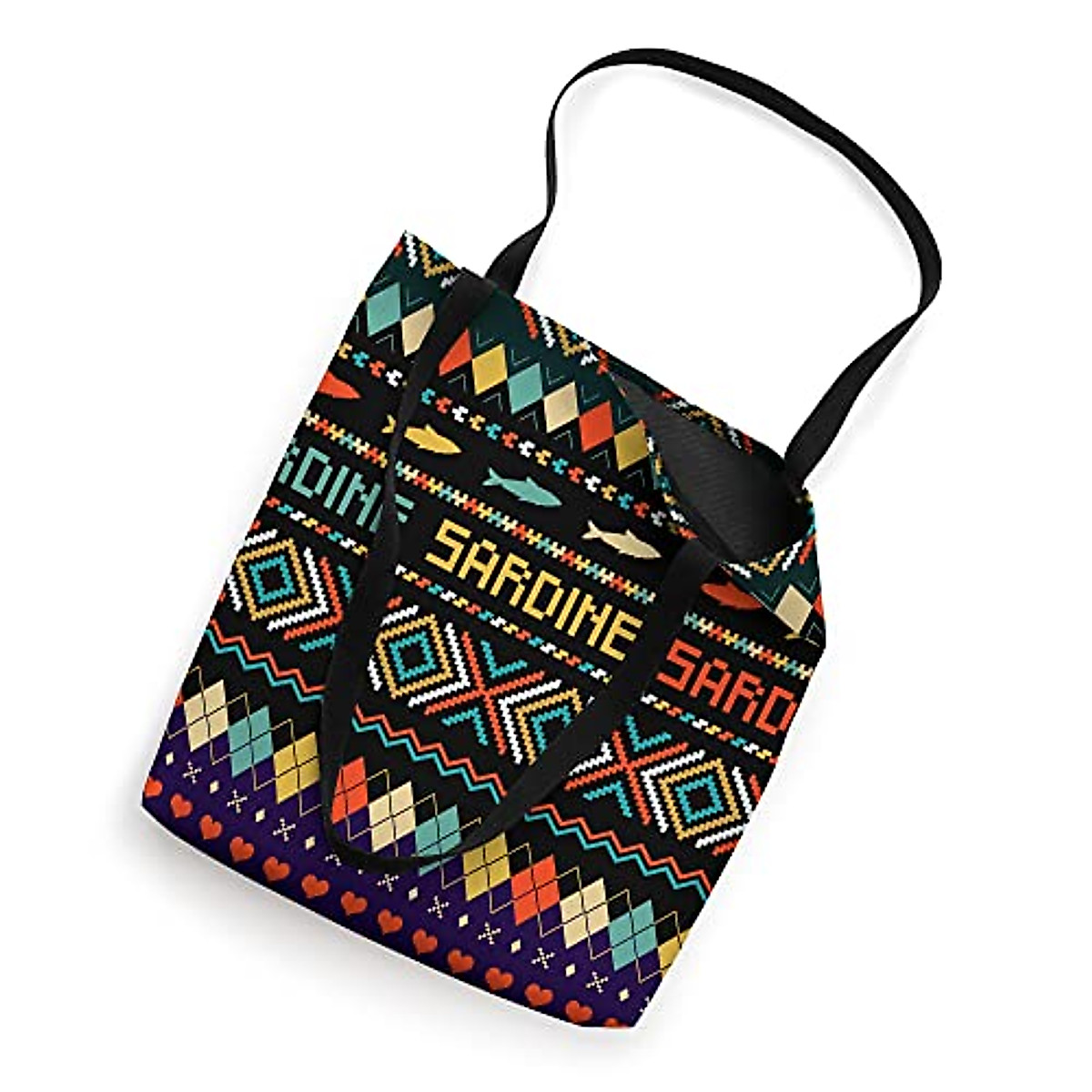 SARDINE Love Pattern Tribal Vintage Retro Classic Tote Bag