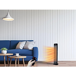 Good Housekeeping's Digital 30" Oscillating Ceramic Tower Room Space Heater with Remote Control