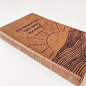 Hand Illustrated and Laser Engraved KJV Bible, Leathertouch Brown, Perfect Gift for Wedding, Baptism, Graduation or Birthday…