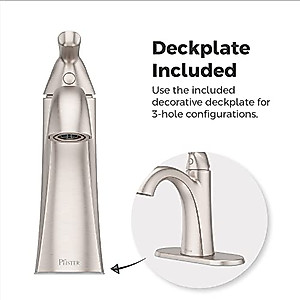 Pfister Willa Bathroom Sink Faucet, Single Control, 1-Handle, Single Hole, Spot Defense Brushed Nickel Finish, LF042MALGS