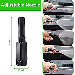 AMLEGEN Metal Water Garden Hose 25ft - Heavy Duty Stainless Steel, 8-Function Sprayer & Adjustable Nozzle, Lightweight & Flexible, Tangle Free & Kink Free, Dog Proof, for Lawn/Yard/Outdoor/RV