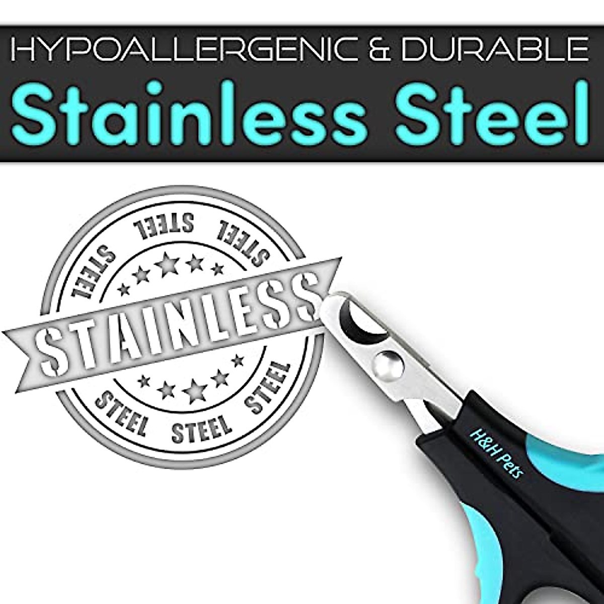 H&H Pets Nail Clippers Series - for Cats and Dogs - Razor Sharp Blades Sturdy Non Slip Handles - Dog Accessories Professional at Home Grooming - Stainless Steel - Dog Nail Trimmers - XS (Cats & Birds)