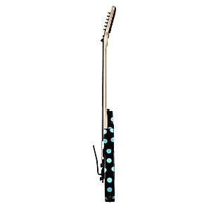 Kramer Nightswan Floyd Rose, Black with Blue Polka Dots