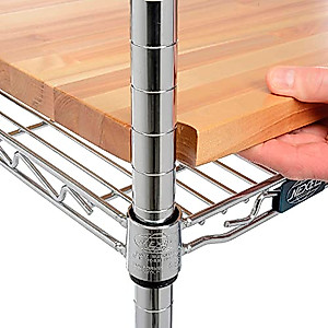 John Boos 36" W x 14" D x 1" Thick Hardwood Deck Overlay for Wire Shelving