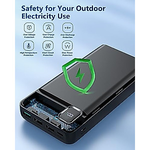 Portable-Charger-Power-Bank - 50000mAh Powerbank PD 30W and QC 4.0 Fast Charging External Battery Pack with USB-C LED 4 Outputs & 2 Inputs Portable Charging for iPhone 15 14 13 pro, Samsung