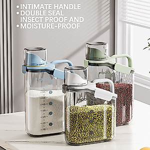 TZNBGO Cereal Container Oatmeal Dispenser - Plastic Cereal Dispenser Storage Box Kitchen Food Grain Rice Container, Household Food Container Grain Storage Box