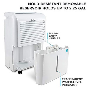 Ivation 4,500 Sq Ft Smart Wi-Fi Energy Star Dehumidifier with App, Continuous Drain Hose Connector, Programmable Humidity, 2.25 Gal Reservoir for Medium and Large Rooms (4,500 Sq Ft)
