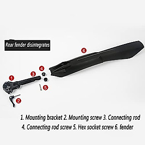 Rayblow Bike Mudguard Bicycle Fender Universal Full Cover Thicken Widen Bicycle Fender Set E-Bike Fender Mountain Bike Adjustable Quick Release MTB Mountain Road Bike Riding Cycling