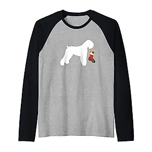 Black Russian Terrier Christmas Stocking Stuffer Dog Raglan Baseball Tee